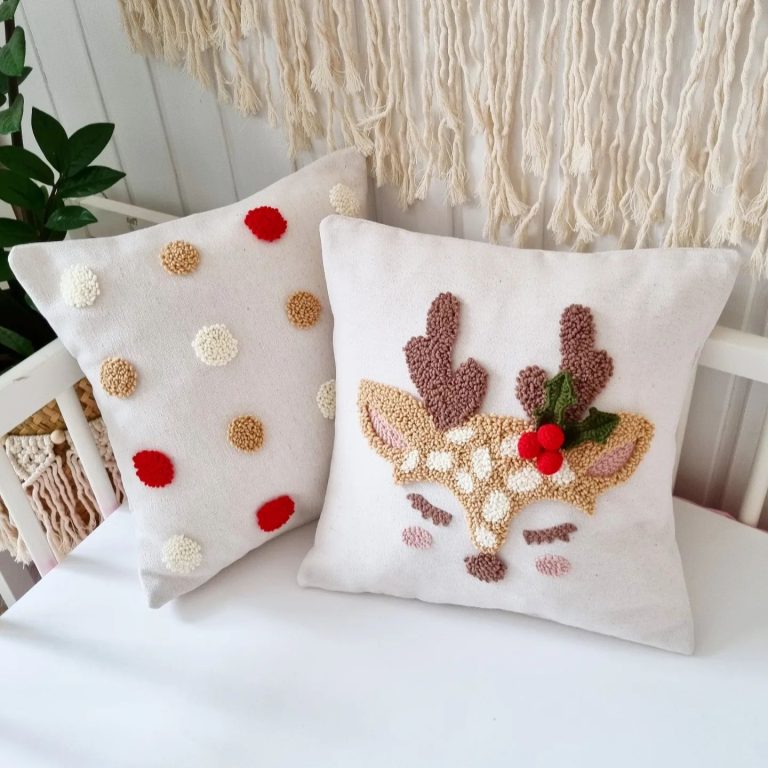 Punch İşi nasıl yapılır yastık modelleri